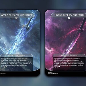 Swords Set A 10 Cards Set Comes With 2 Bonus Cards MTG Proxy Cards ...