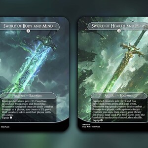 Swords Set A 10 Cards Set Comes With 2 Bonus Cards MTG Proxy Cards ...