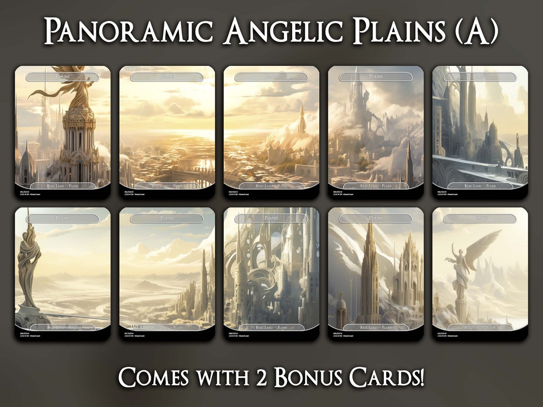 Panoramic Angelic Plains A 10 Cards Set Comes With 2 Bonus Cards MTG ...