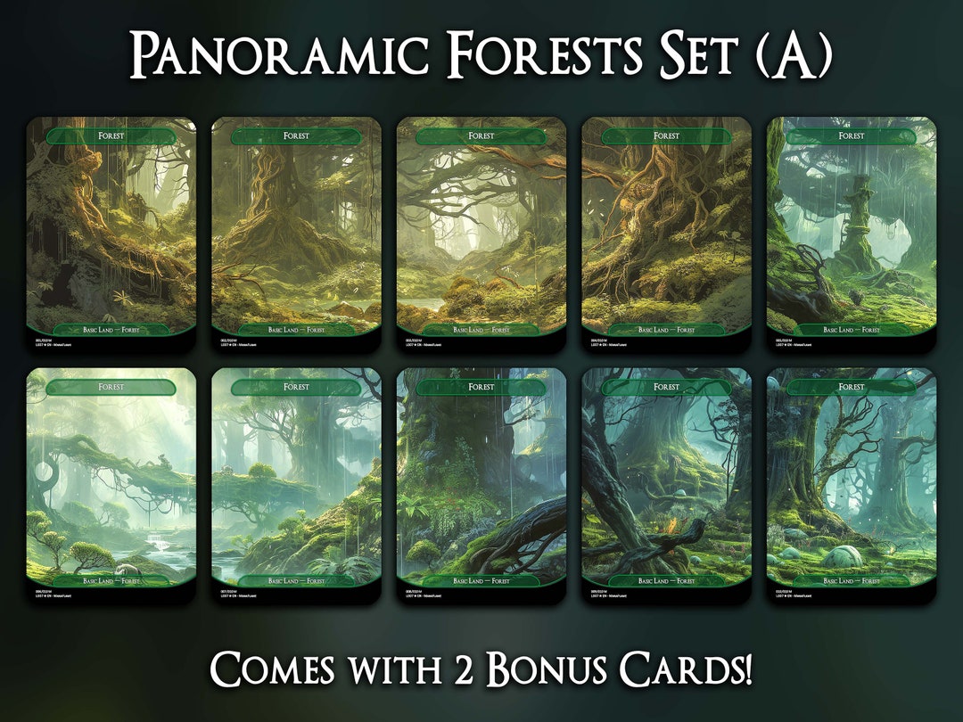 Panoramic Forests Set A 10 Cards Set Comes With 2 Bonus Cards MTG Proxy ...
