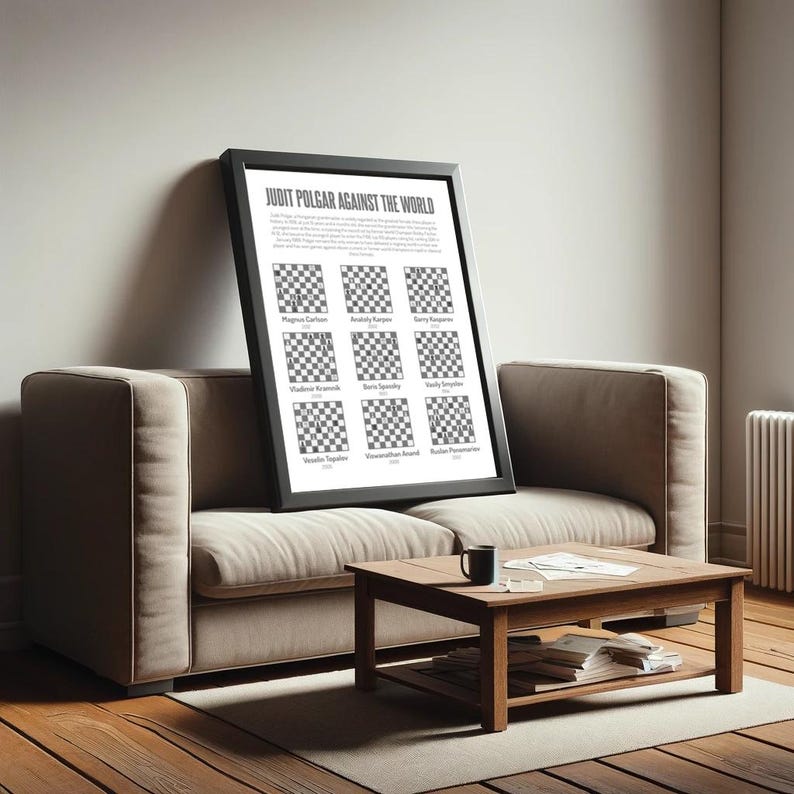 Judit Polgar Chess Poster | Digital Download | Female Chess Lovers ...