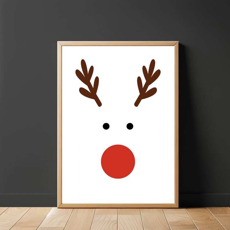 Rudolph the Red-nosed Reindeer | Digital Download Poster | Festive ...