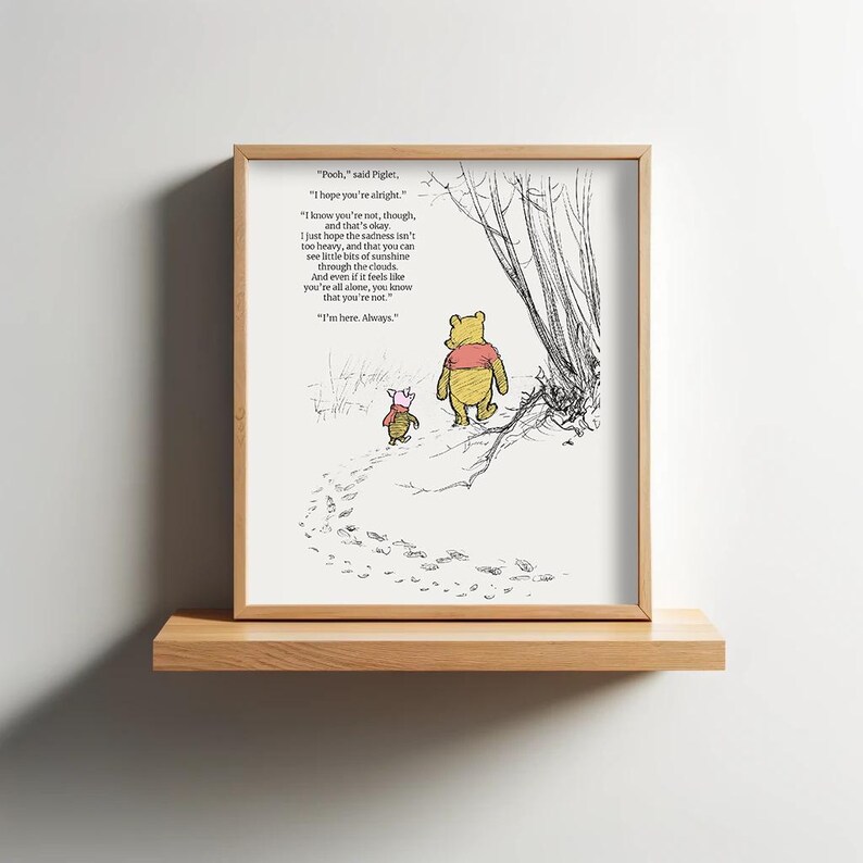 Winnie-the-pooh I Hope You're Ok Poster | Piglet and Pooh | Sympathy ...