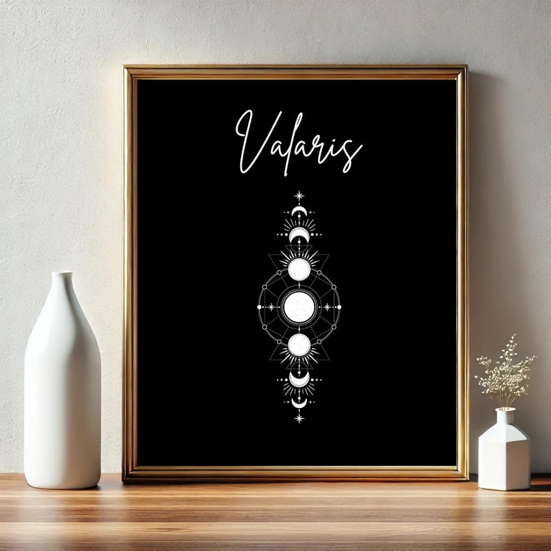 Valaris Moon Cycle ACOTAR Inspired Poster Digital Download Print Night ...