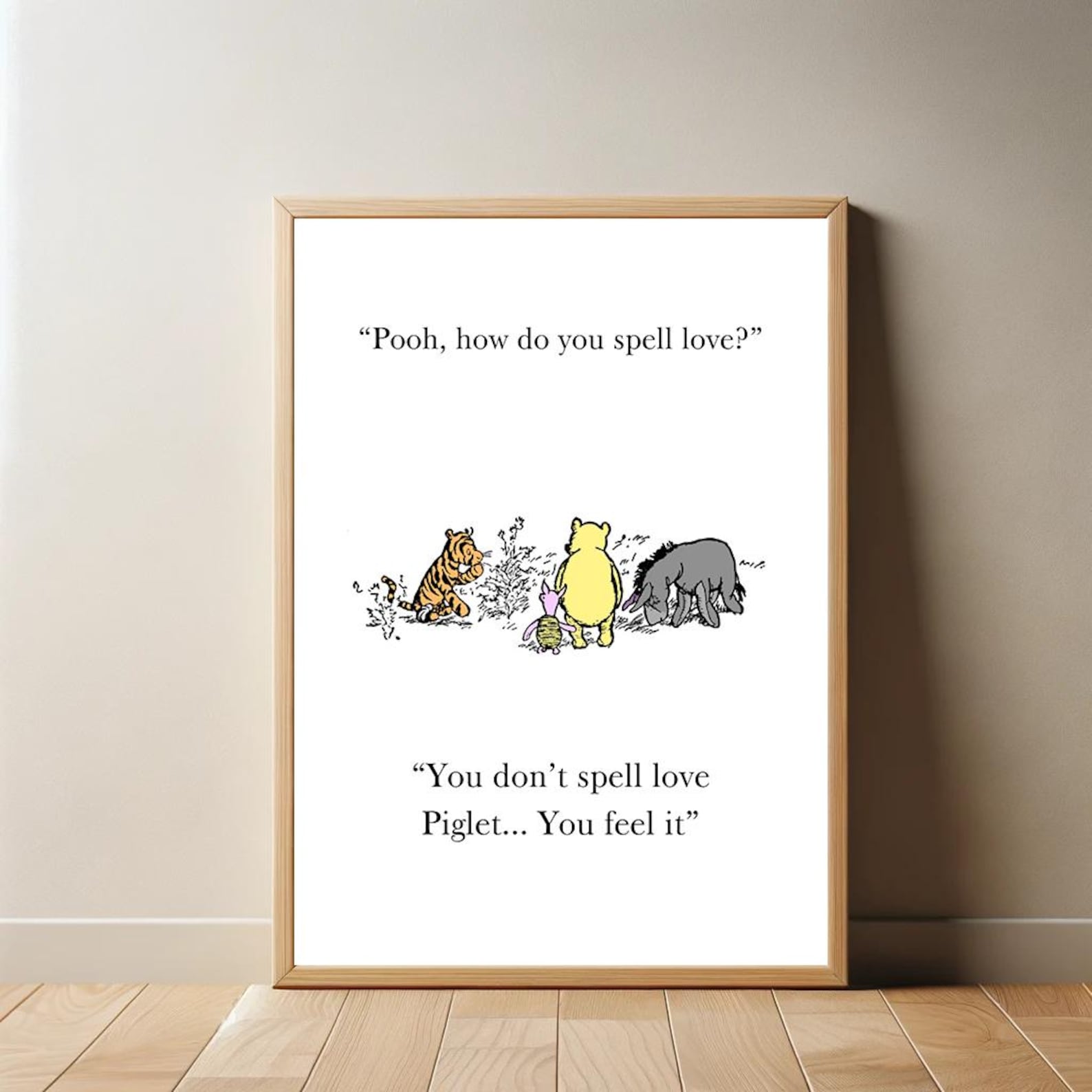 Winnie-the-pooh How Do You Spell Love Poster | Digital Download ...