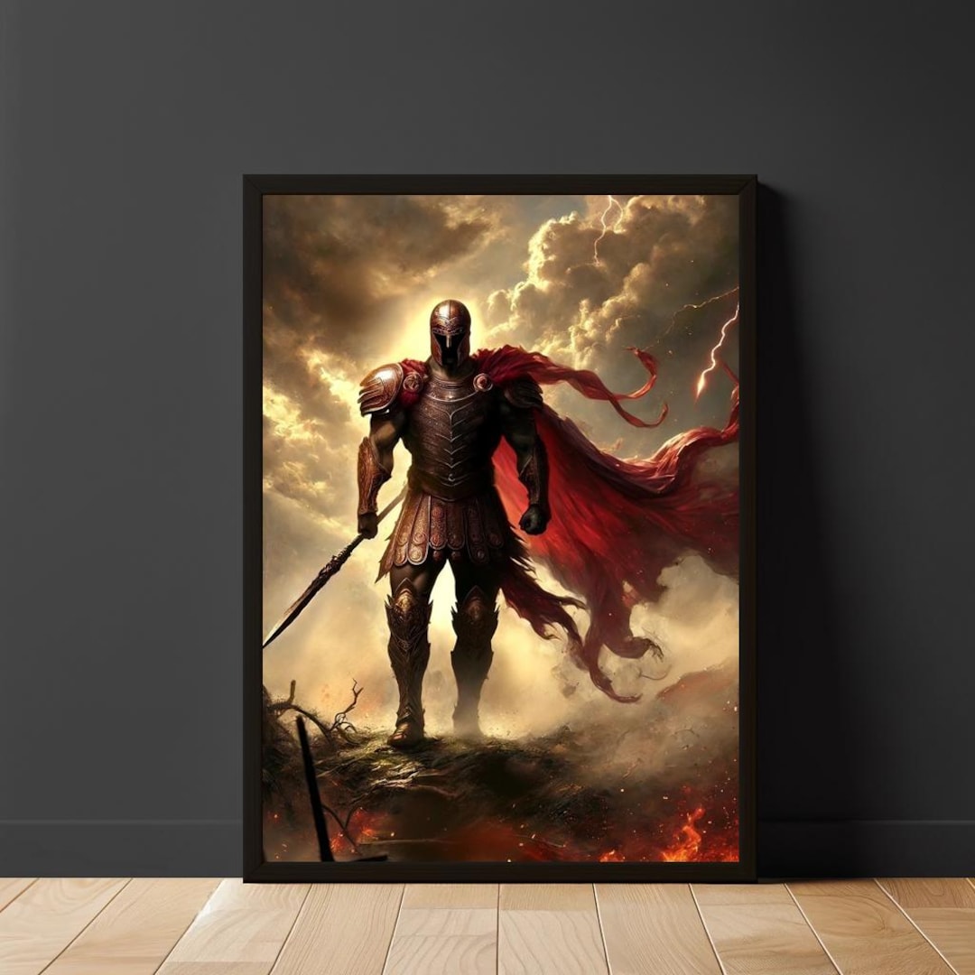Ares Painting Poster | Greek God of War and Courage | Renaissance Style ...