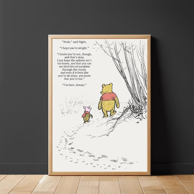 Winnie-the-pooh I Hope You're Ok Poster | Piglet and Pooh | Sympathy ...