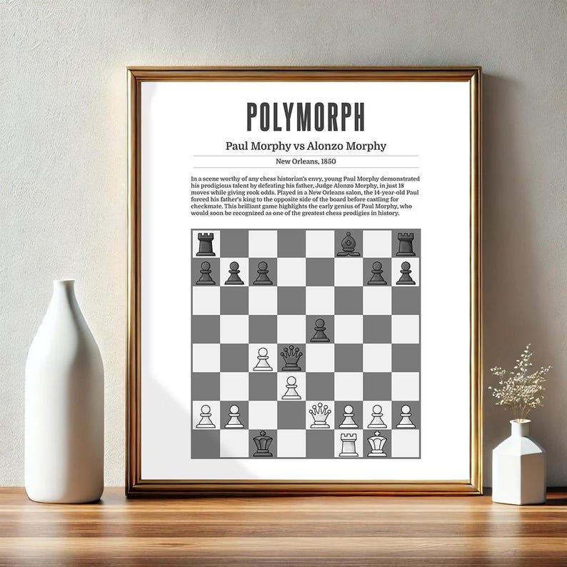 Paul Morphy's Polymorph Game | Chess Lovers | Chess Poster | Games From ...