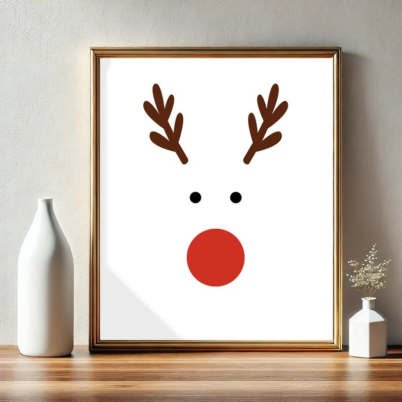 Rudolph the Red-nosed Reindeer | Digital Download Poster | Festive ...