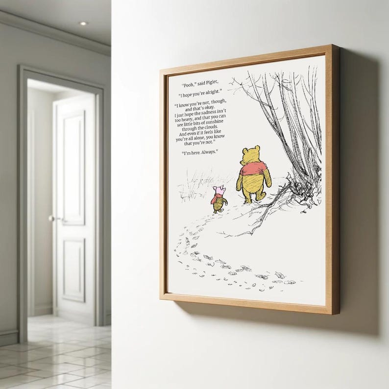 Winnie-the-pooh I Hope You're Ok Poster | Piglet and Pooh | Sympathy ...