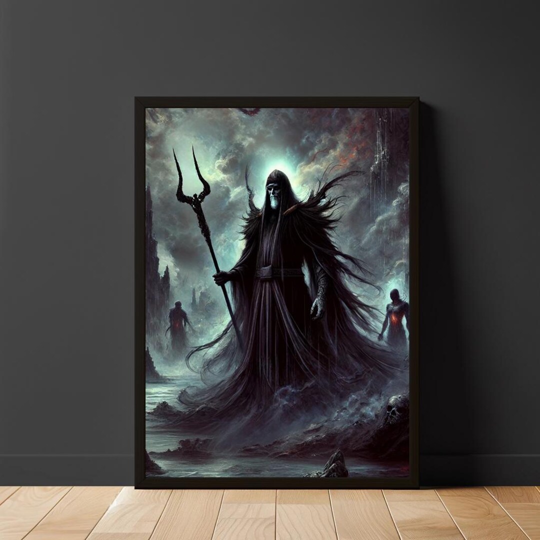 Hades Painting Poster | Greek God of the Dead | King of the Underworld ...