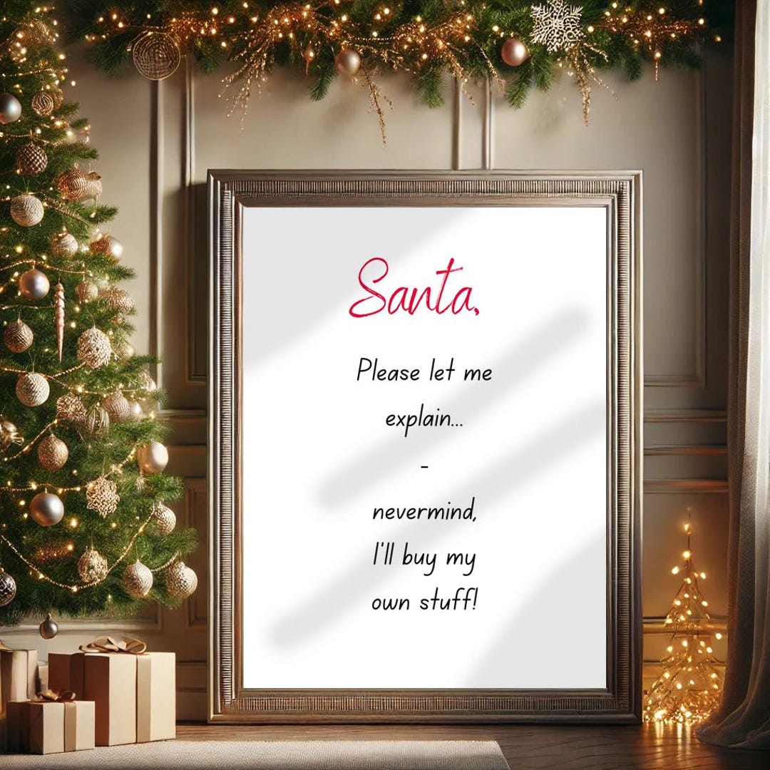 Santa Let Me Explain Poster | Retro Poster | Festive Neon Poster ...