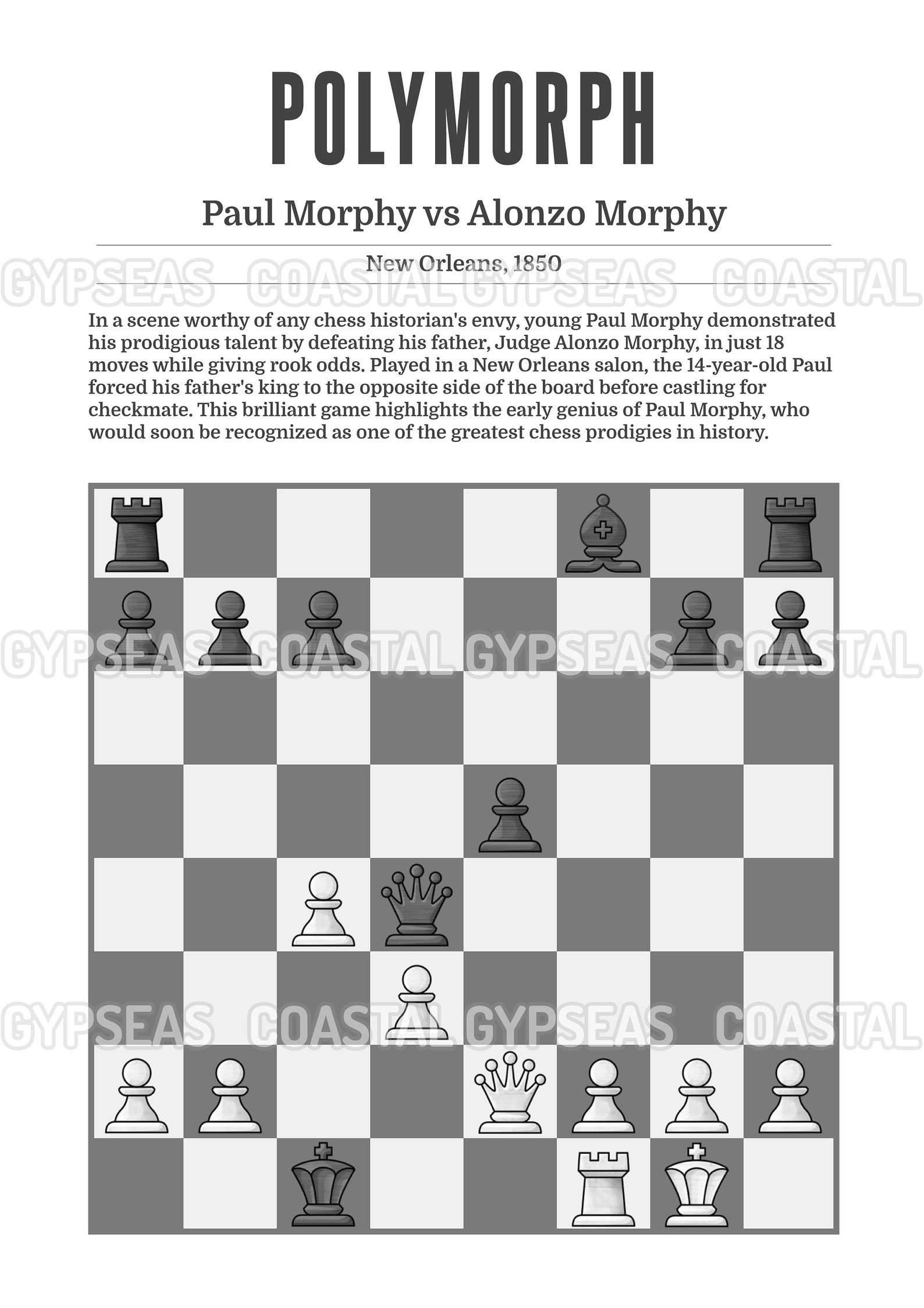 Paul Morphy's Polymorph Game | Digital Download | Chess Lovers | Chess ...