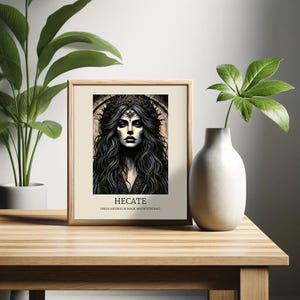 Hecate Painting Poster | Greek Goddess of Magic | Art Nouveau Style ...