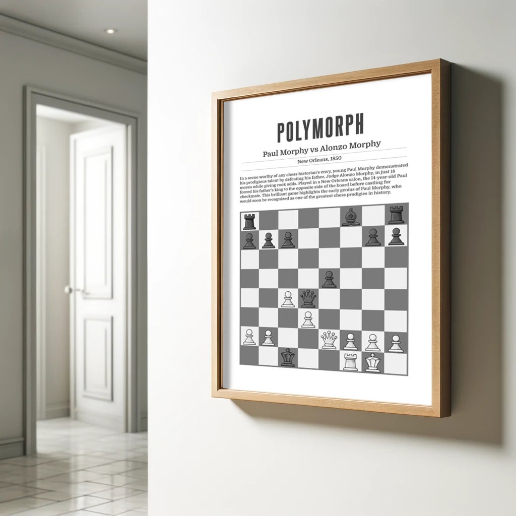 Paul Morphy's Polymorph Game | Digital Download | Chess Lovers | Chess Poster | Games From ...