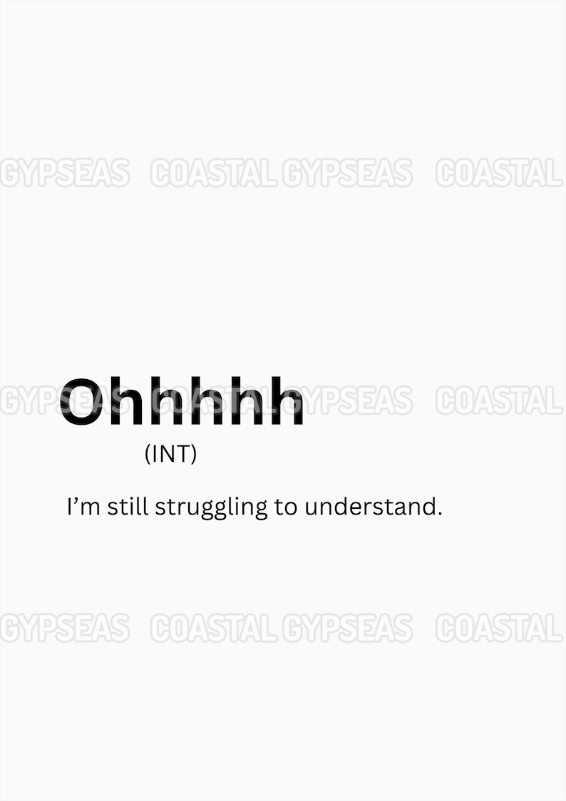 Ohhhhh Funny Poster | Digital Download | Retro Wall Art | Printable ...