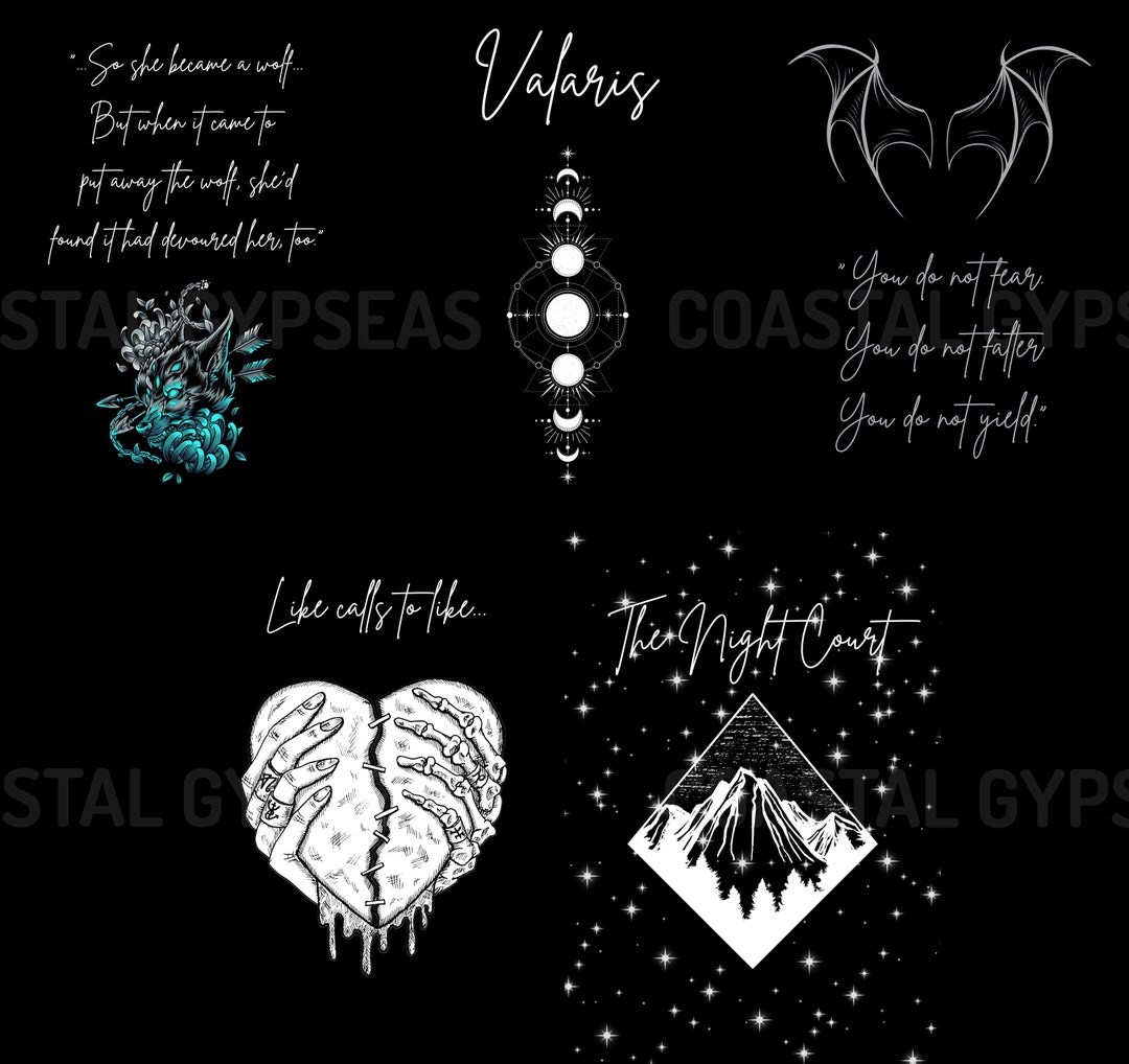 ACOTAR Poster Digital Download Prints Night Court Starry Black Wall Art ...