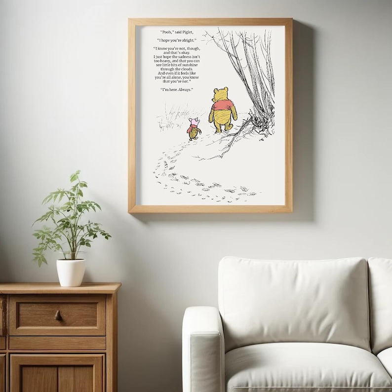 Winnie-the-pooh I Hope You're Ok Poster | Piglet and Pooh | Sympathy ...