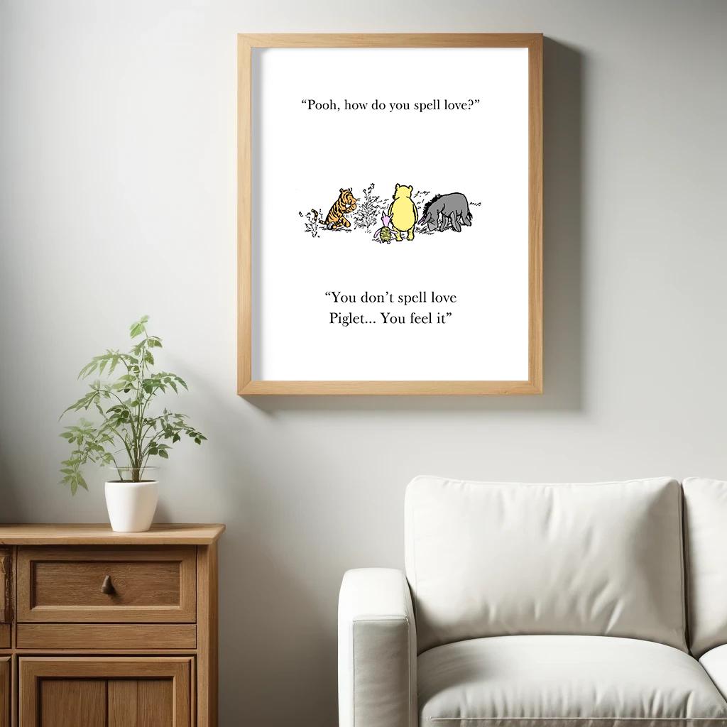 Winnie-the-pooh How Do You Spell Love Poster | Digital Download ...