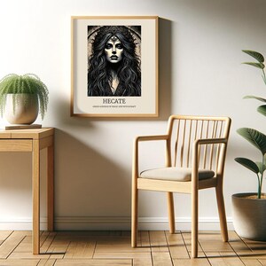Hecate Painting Poster | Greek Goddess of Magic | Art Nouveau Style ...