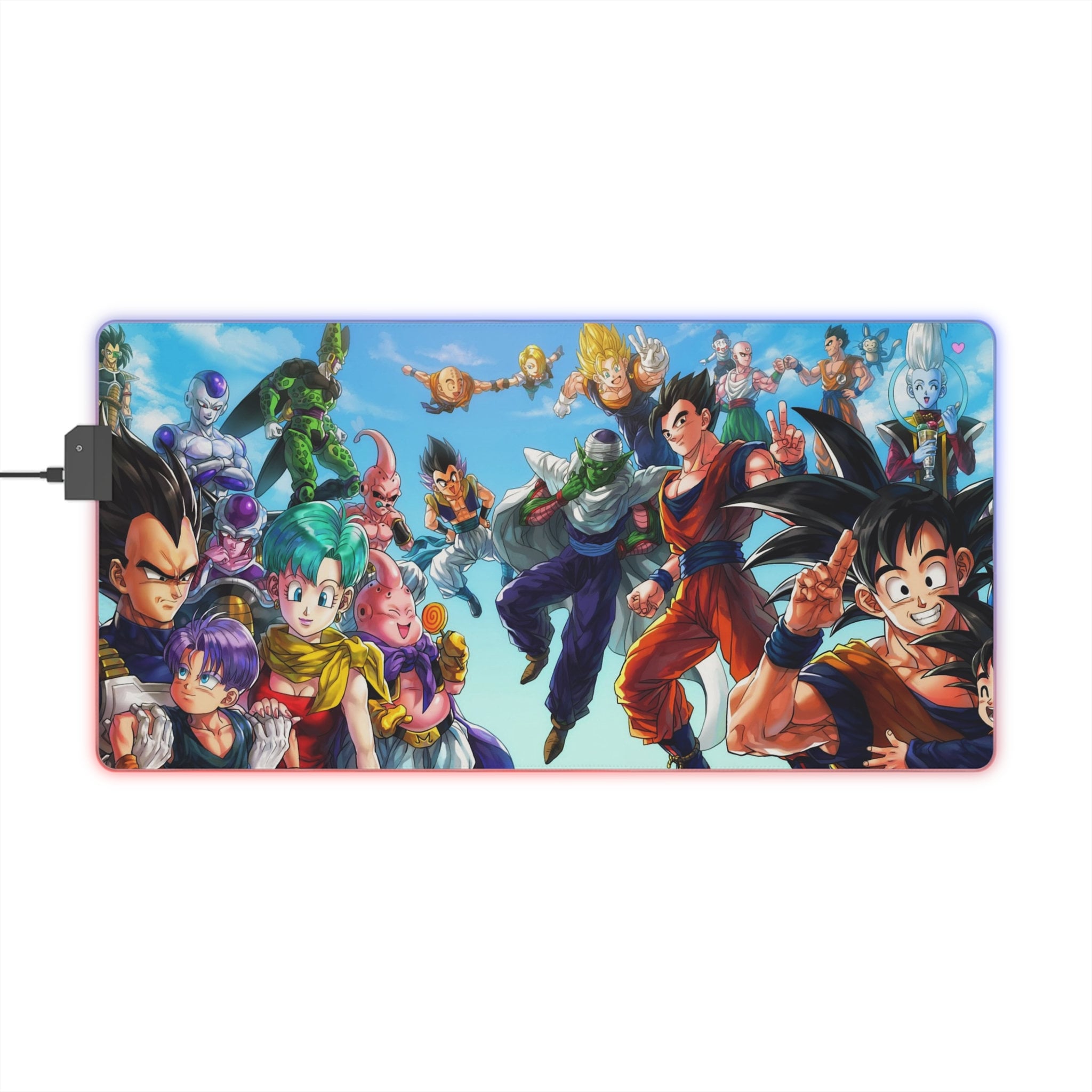 LED Dragonball Z Style Gaming Mouse Pad Gaming Keyboard and Mouse Pad ...