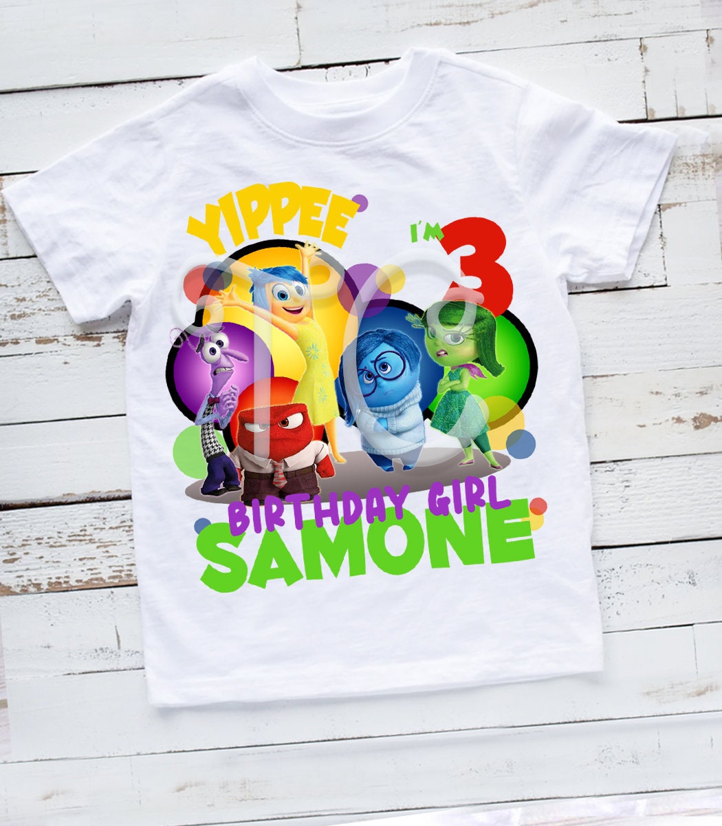 Inside Out Custom Birthday Shirt, Inside Out Party Shirt, Inside Out ...