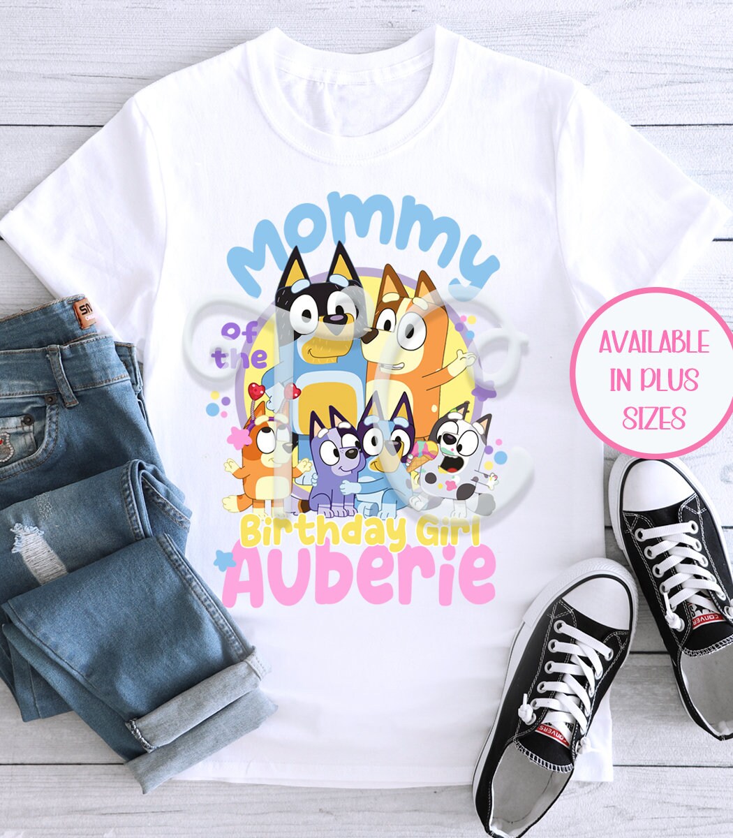 Bluey Birthday Outfit, Bluey Lavender & Pink Outfit, Denim Short Outfit ...
