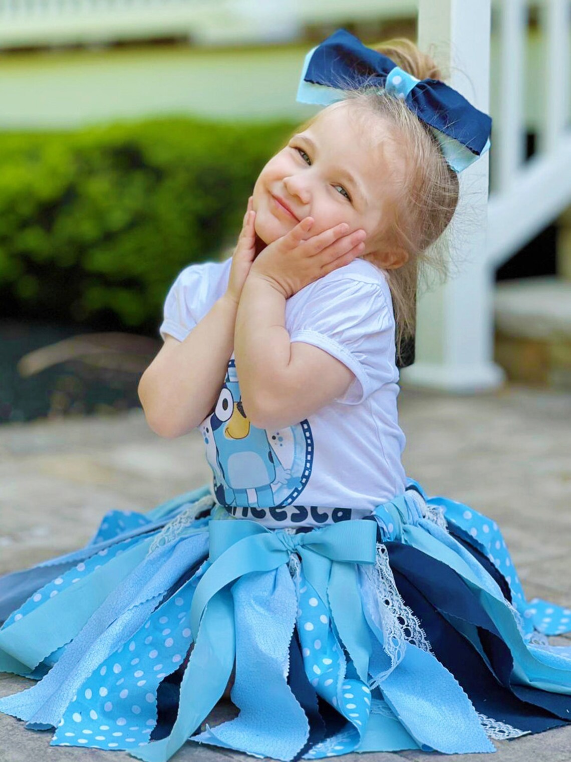 Bluey Custom Birthday Fabric Tutu Outfit, Bluey Birthday Shirt, Bluey ...