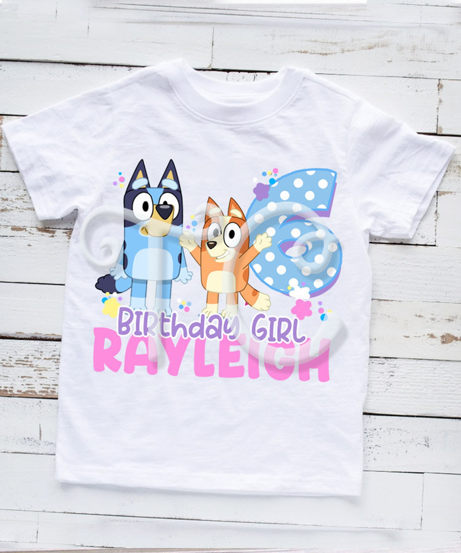 Bluey Custom Birthday Fabric Tutu Outfit, Bluey Birthday Shirt, Bluey ...