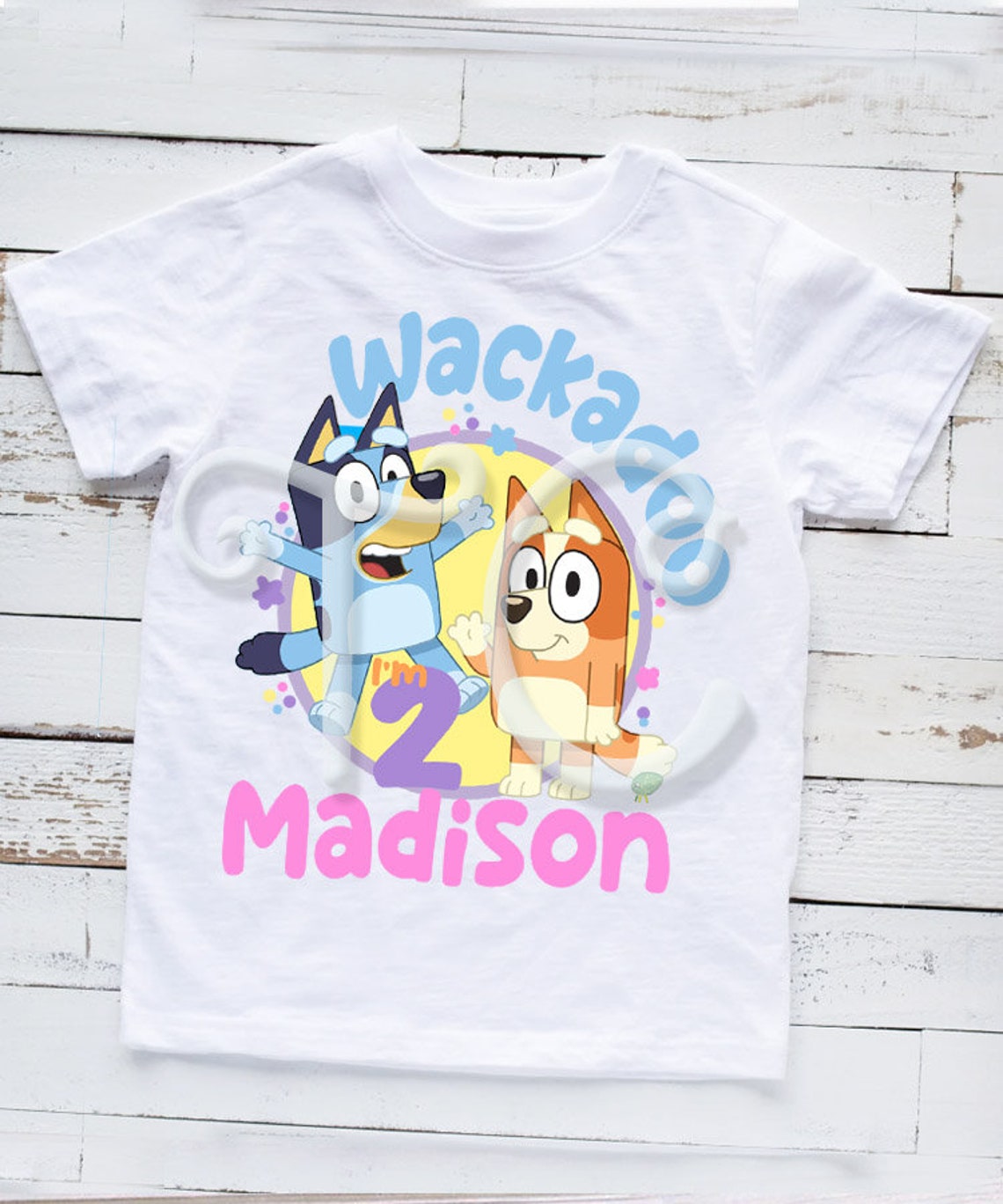 Bluey Custom Birthday Fabric Tutu Outfit, Bluey Birthday Shirt, Bluey ...