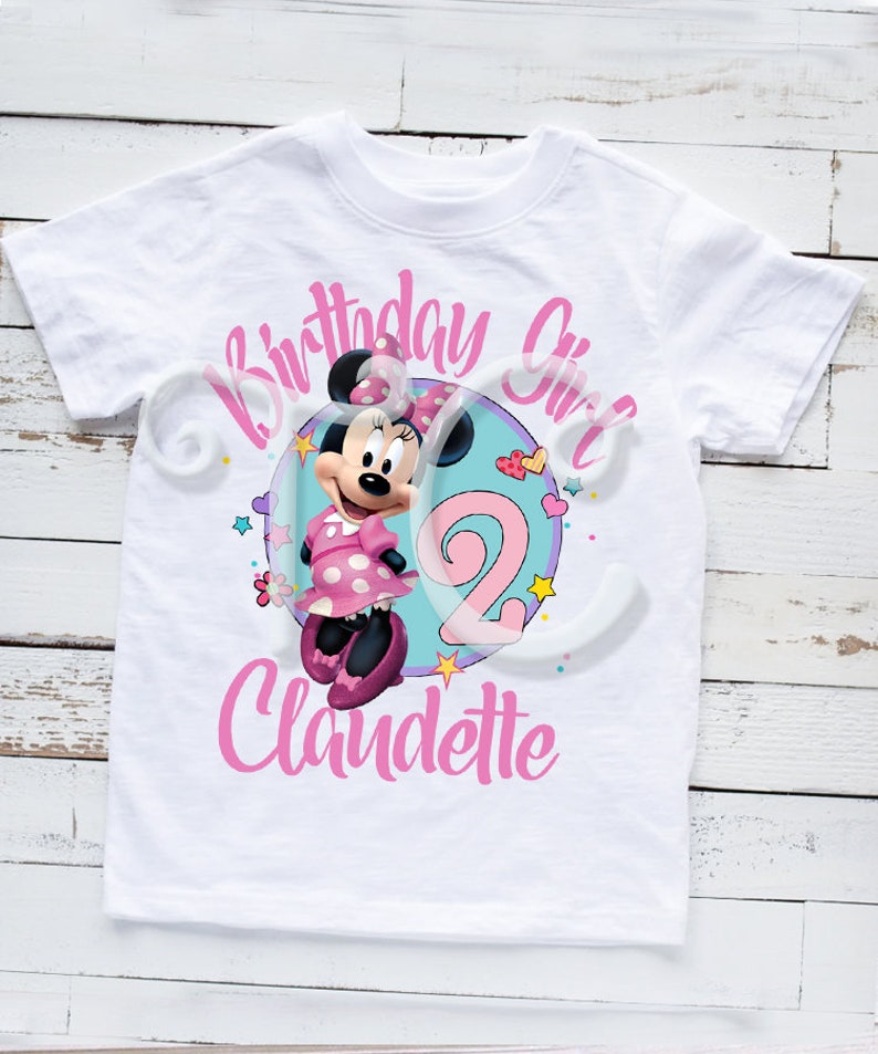 Minnie Mouse Custom Birthday Shirt, Minnie Mouse Party Shirt, Minnie ...
