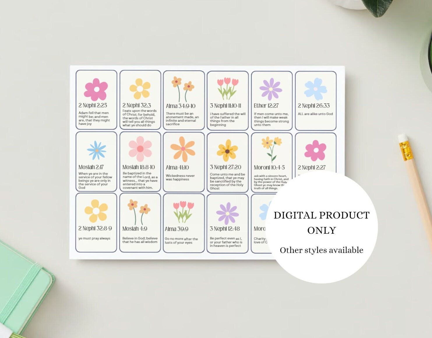 Book of Mormon Doctrinal Mastery Tip Ins Seminary Scripture Study BOM ...