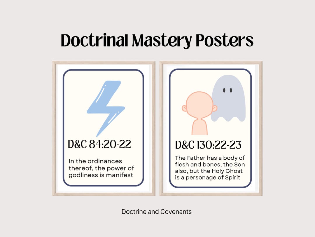 Doctrine and Covenants Doctrinal Mastery Posters | Seminary | LDS ...