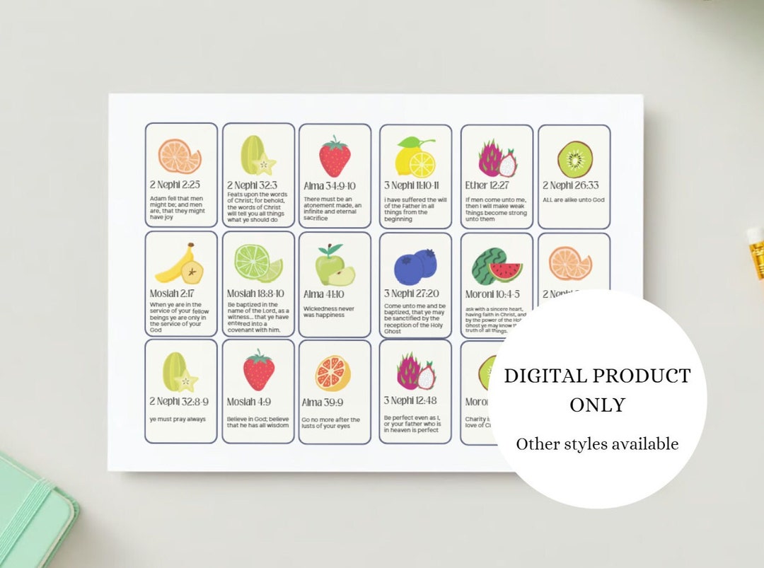 Book of Mormon Doctrinal Mastery Tip Ins Seminary Scripture Study BOM ...