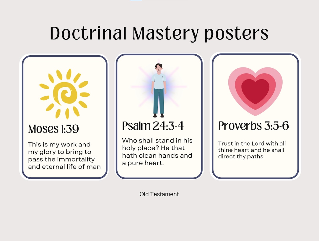 Old Testament Doctrinal Mastery Posters | Seminary | LDS | Christian ...