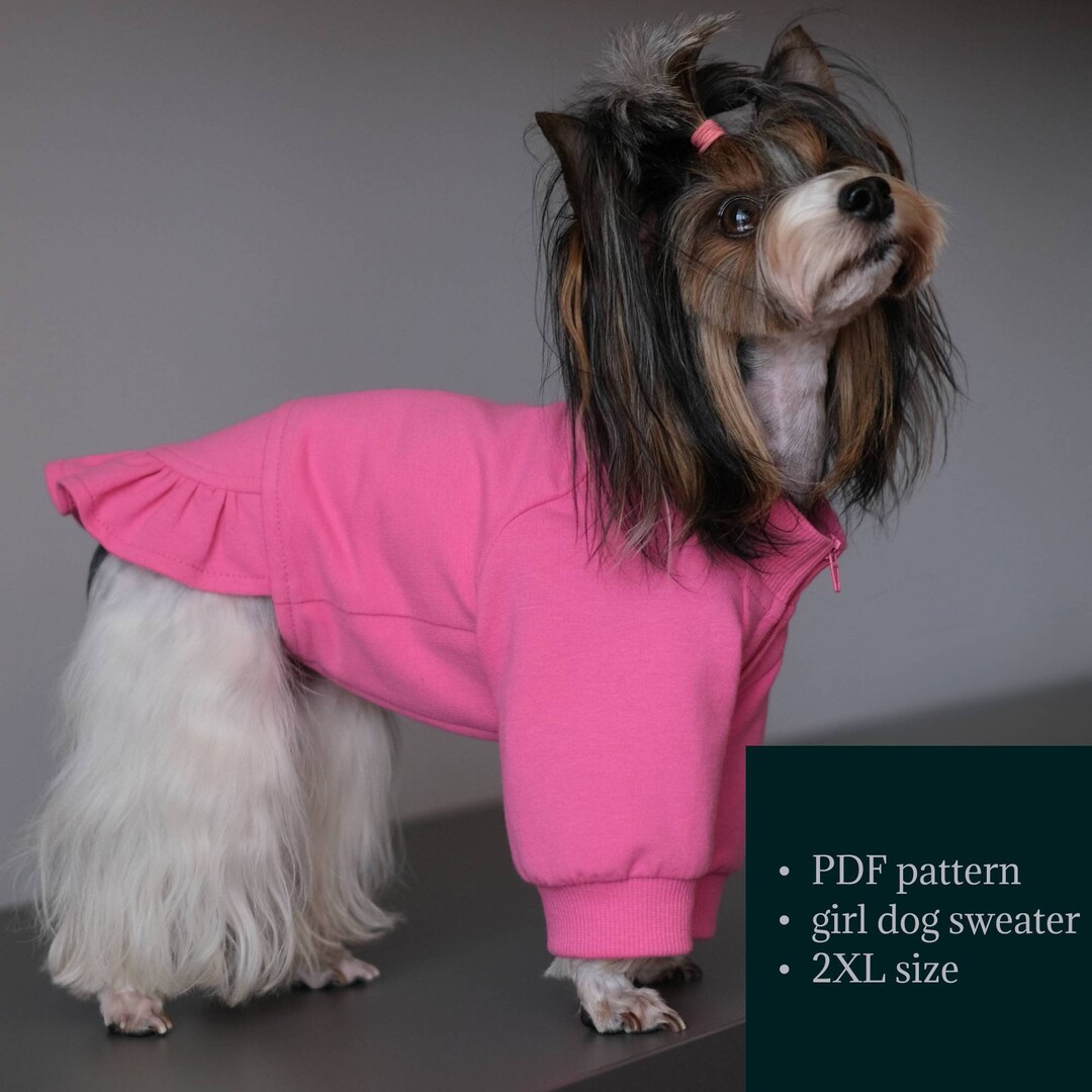 DIY Girl Dog Sweater Pattern (2XL) - Cute Pet Sweatshirt & Jacket ...