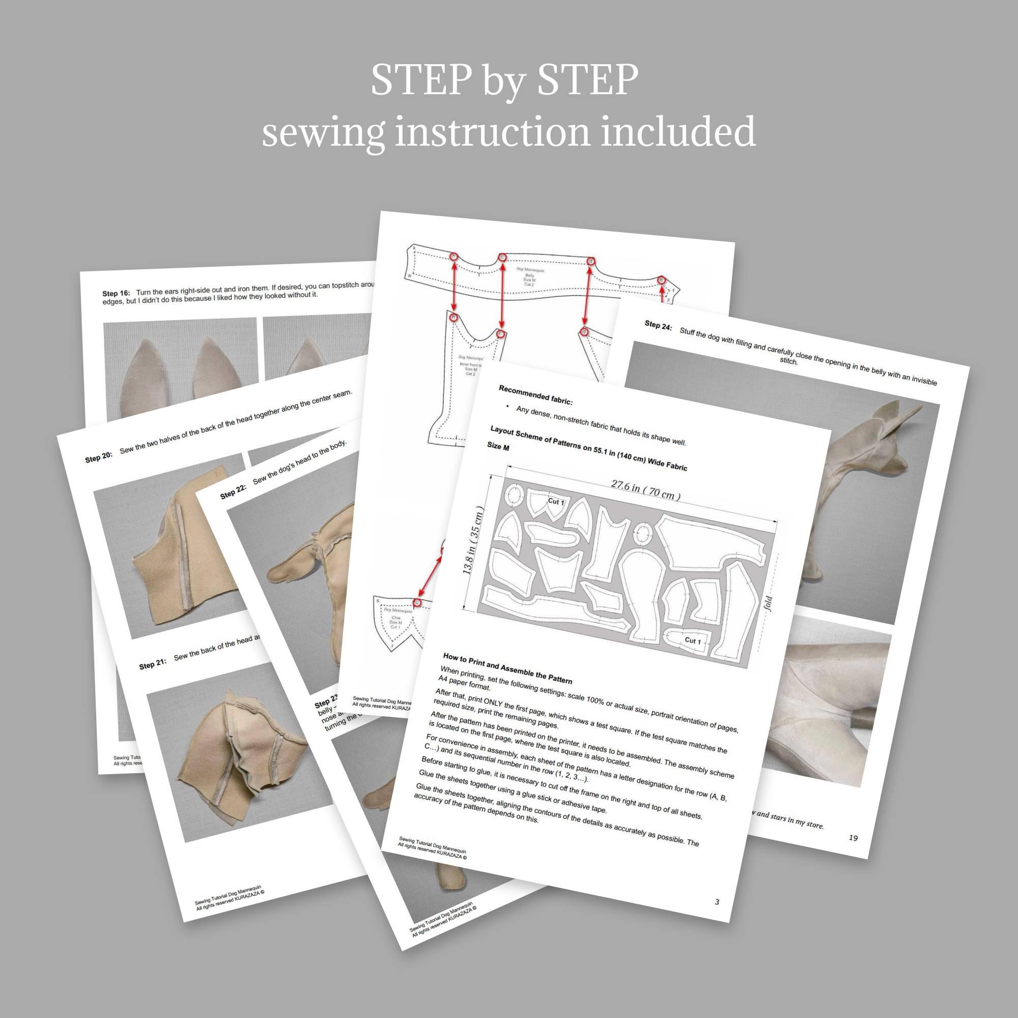Easy-to-follow 2XL Dog Mannequin Sewing Pattern - Step-by-step ...