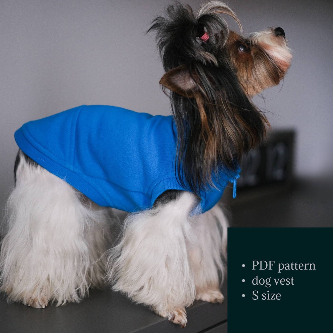 Handmade Dog Vest Sewing Pattern (S Size) - Tutorial for Fleece Jacket ...