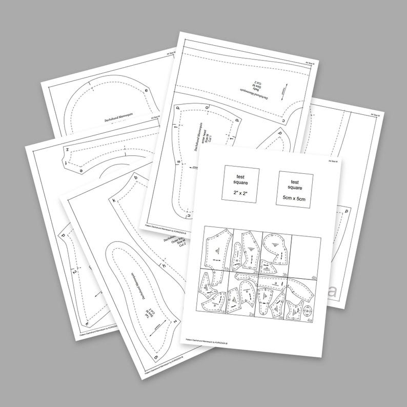 Dachshund Mannequin Sewing Pattern Bundle PDF – XS to 4XL With Full ...