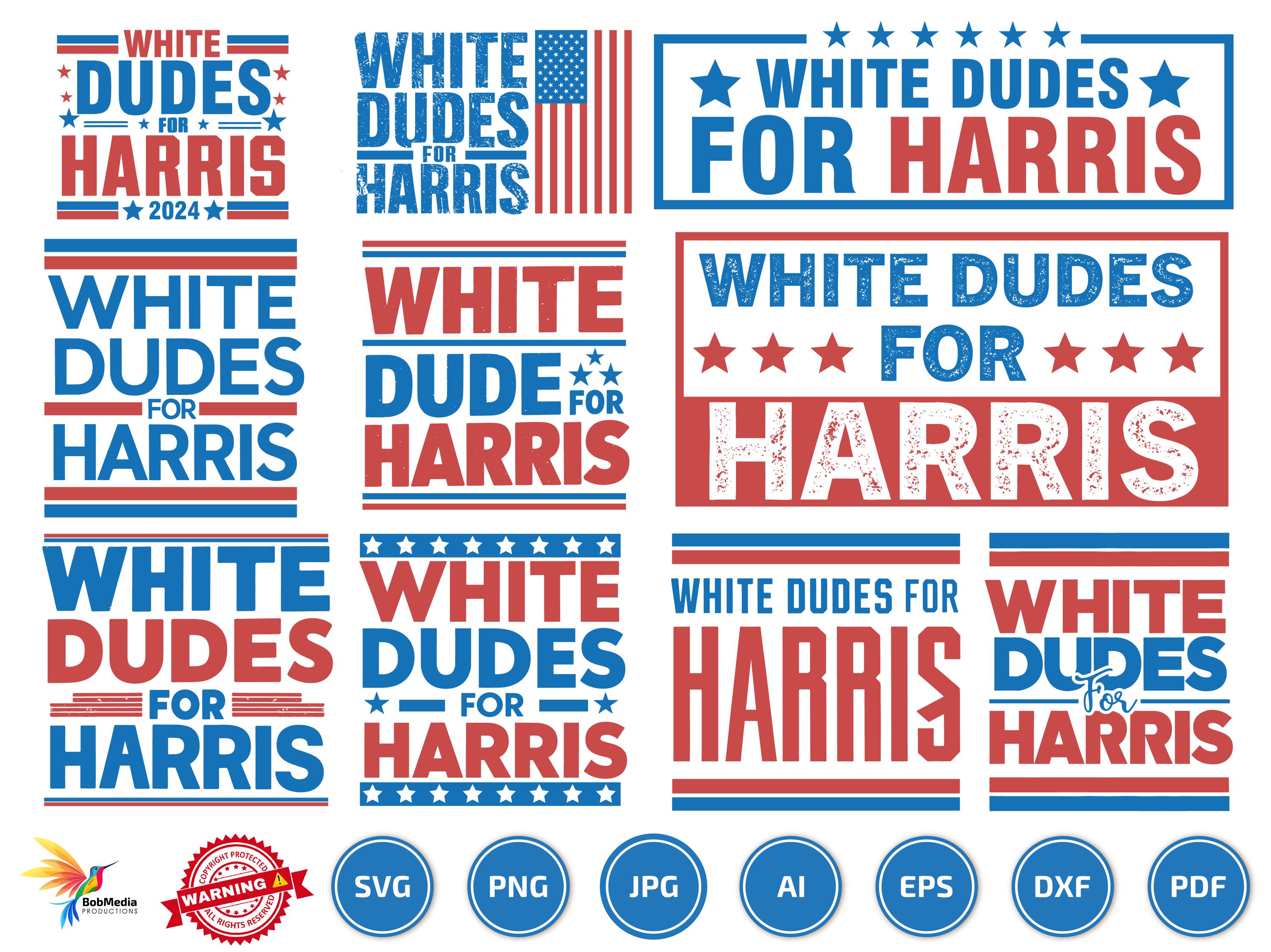 White Dudes for Harris 2024 Svg Png Bundle, White Dudes for Kamala ...