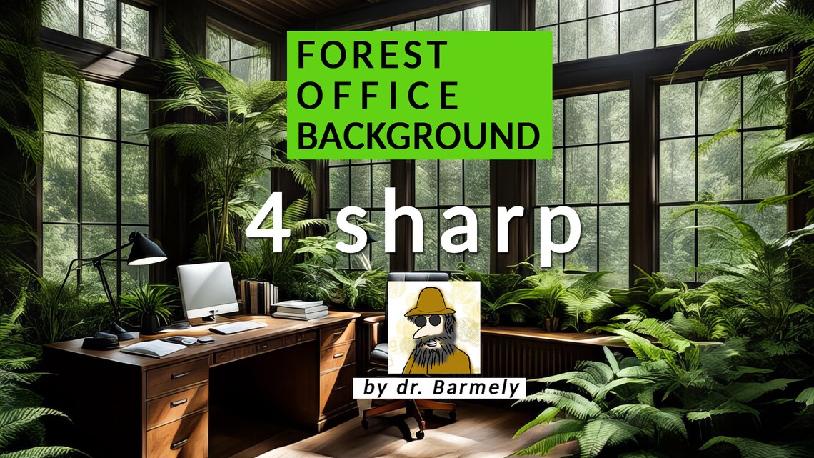 4 Zoom Backgrounds PNG Forest Office Background Natural Eco Plants ...