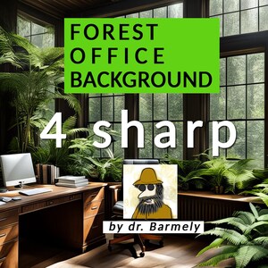 4 Zoom Backgrounds PNG Forest Office Background Natural Eco Plants ...