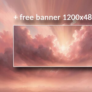 Romantic Pink Pastel Clouds Animated Background Twitch Stream Vtuber ...
