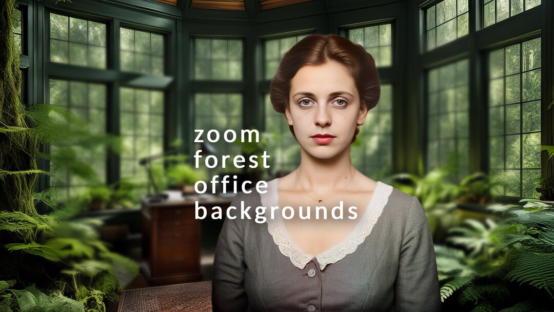 4 Zoom Backgrounds PNG Forest Office Background Natural Eco Plants ...