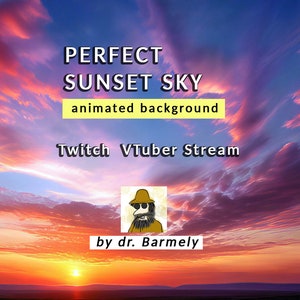 Animated Sunset Sky Background: Twitch Vtuber Stream (MP4) - Etsy