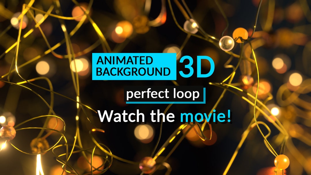 3d Animated Background, Endless Perfect Loop, Spheres Waving on the Golden Metallic Net ...