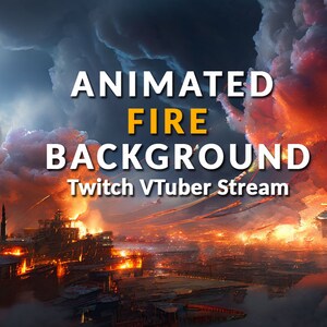 Firestorm Animated Background, Fire Background, Twitch Vtuber Stream ...