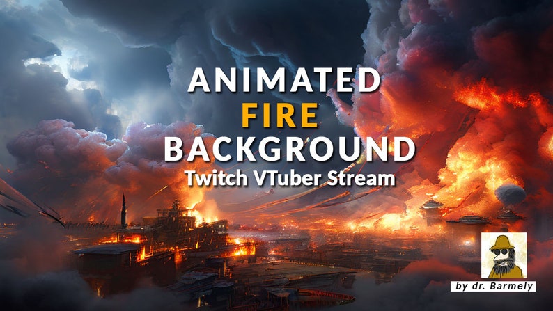 Firestorm Animated Background, Fire Background, Twitch Vtuber Stream ...