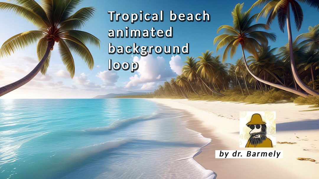 Tropical Beach Animated Background: Paradise Stream Overlay (MP4) - Etsy