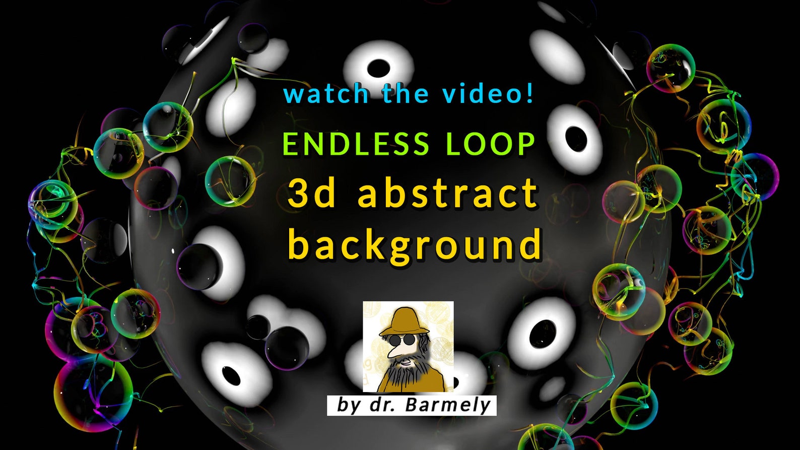 3d Animated Background Endless Loop, Rainbow Bubbles, Geometry Spheres ...
